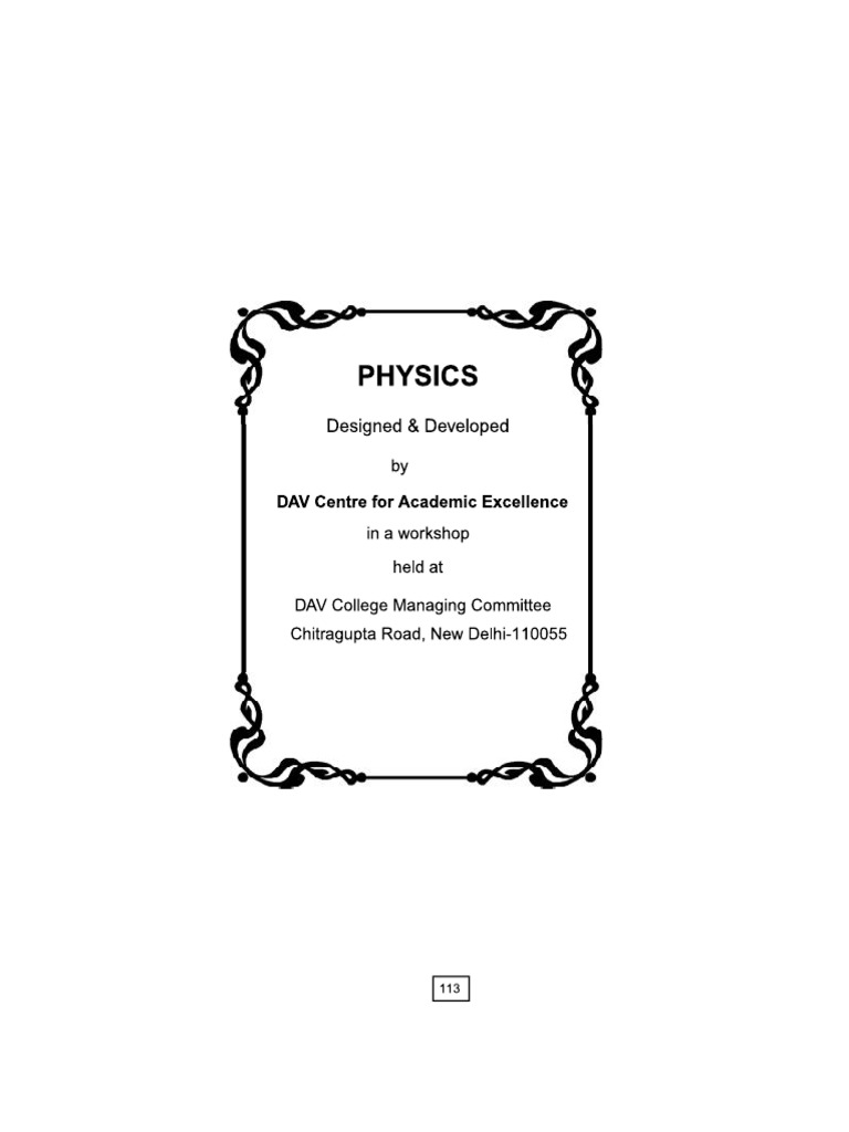 Physics Sample Paper | PDF