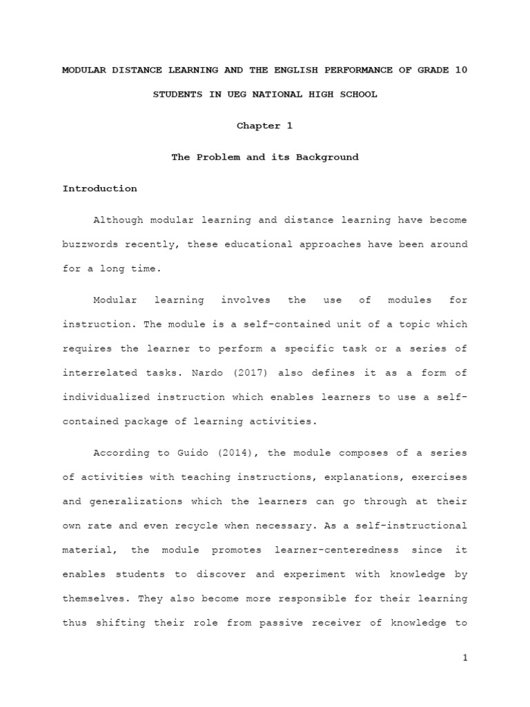 Modular Learning | PDF | Educational Assessment | Learning