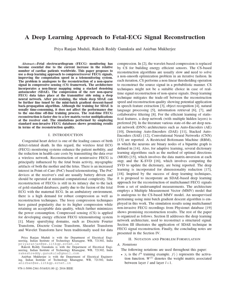 NCC 2016 7561206 | PDF | Deep Learning | Applied Mathematics