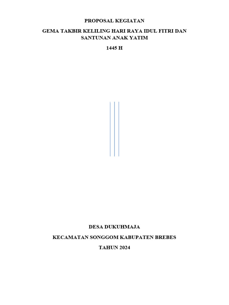 Proposal Gema Takbir Keliling 2024-1 | PDF