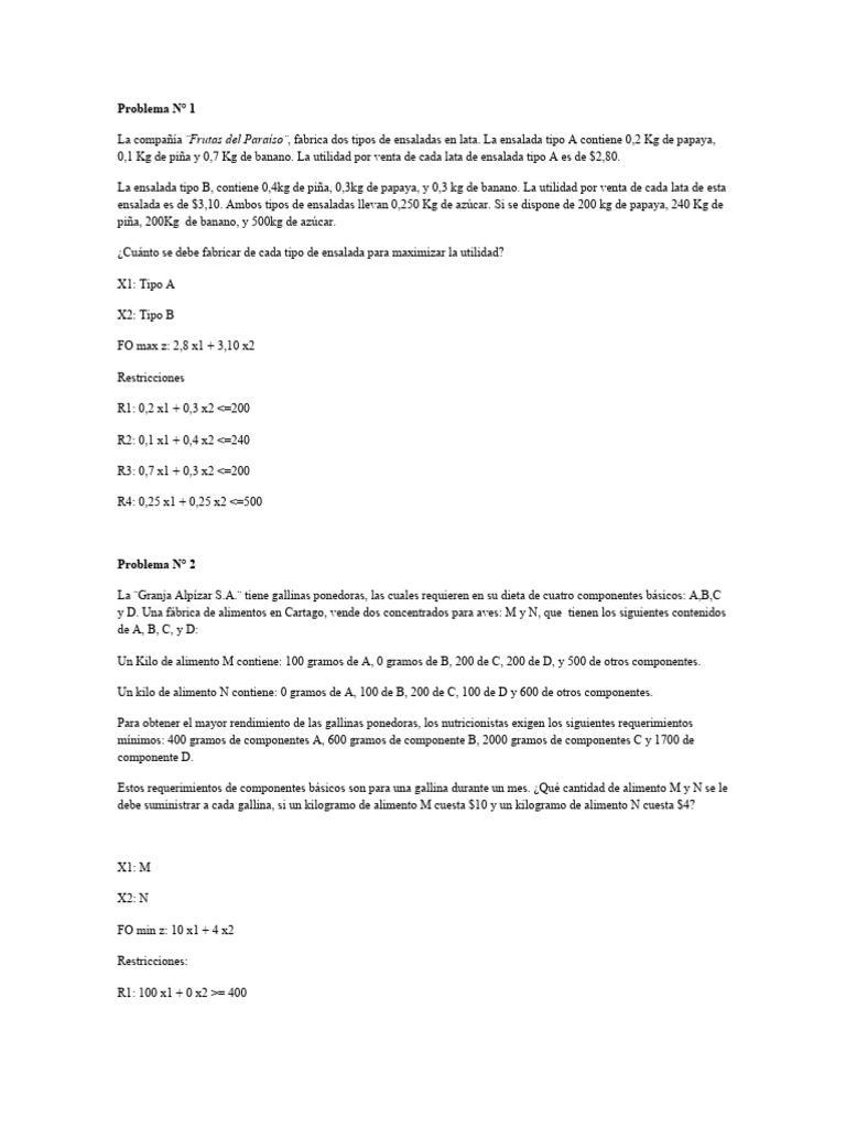Ejercicios PL Clase 11 | PDF