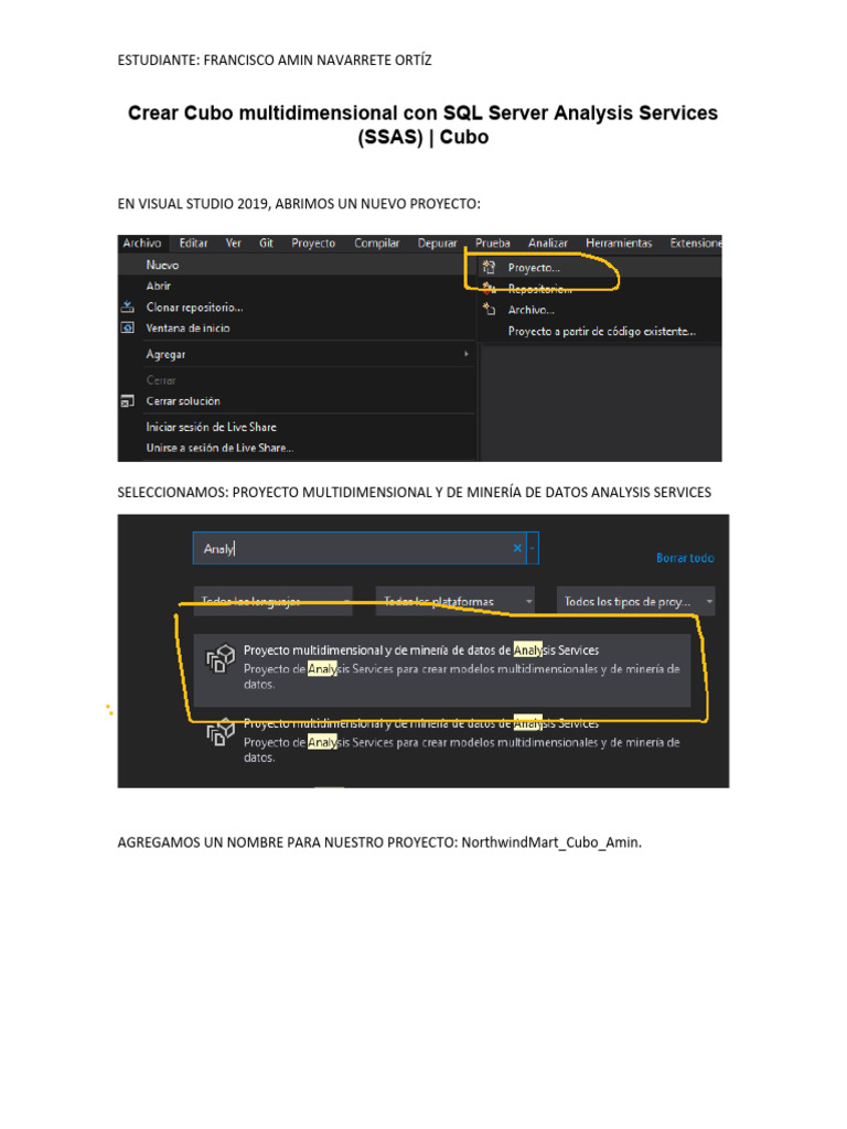 Crear Cubo Multidimensional Con SQL Server Analysis Services | PDF | Ciencias de la Computación ...