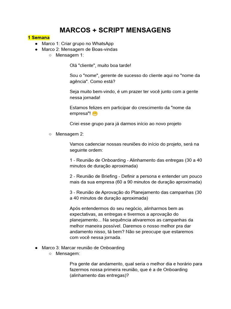 VTX - Marcos + Script Mensagens | PDF