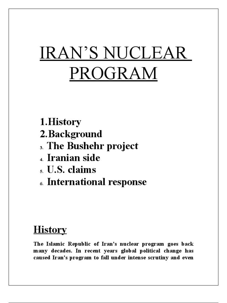 Iran | PDF | Nuclear Program Of Iran | Nuclear Proliferation