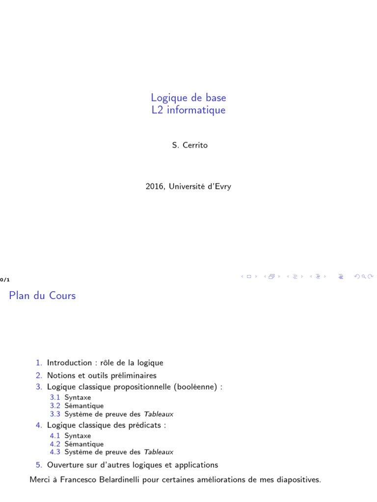 Introduction à la logique en informatique | PDF | Interprétation ...