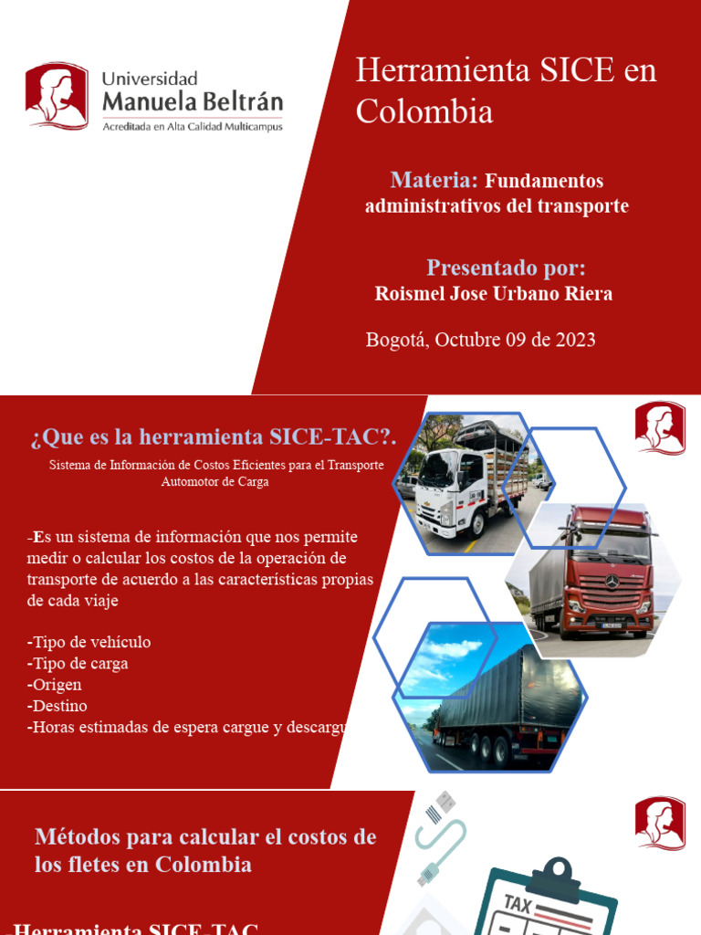 Herramienta SICE-TAC | Descargar gratis PDF | Transporte | Mercado (economía)