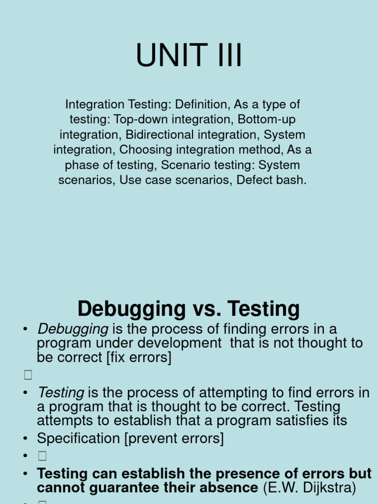 Unit 3 ST | PDF | Software Testing | Unit Testing