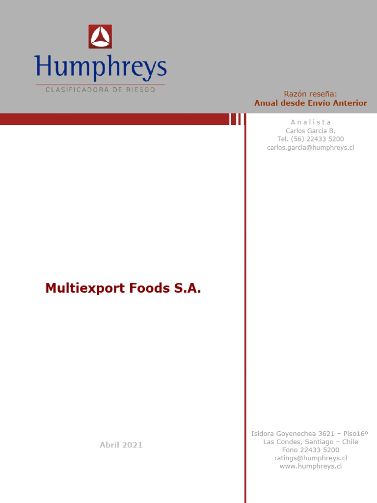 MultiExport Reseña 2021 | PDF | Precios | Business