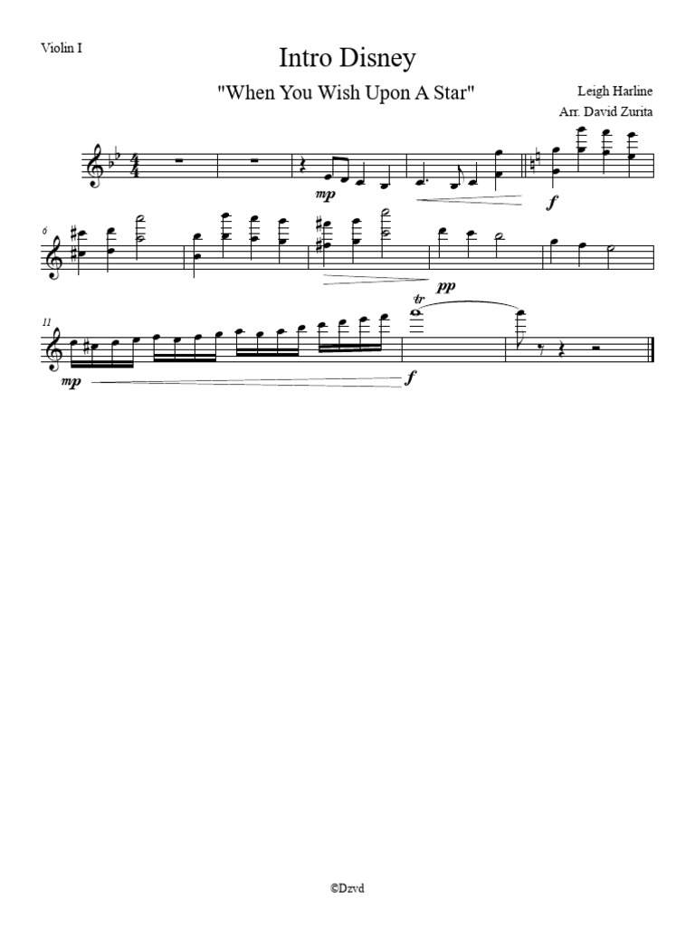 Intro Disney - Violin I | PDF