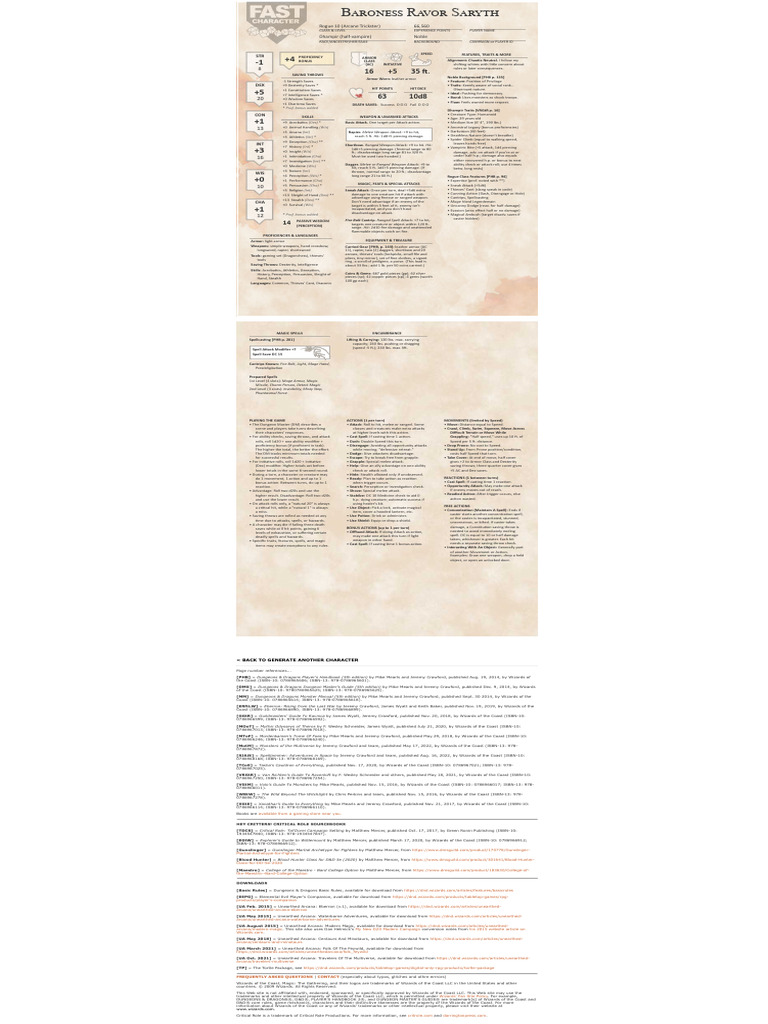 Dhampir Rogue Character Sheet | PDF | Dungeons & Dragons | Wizards Of ...