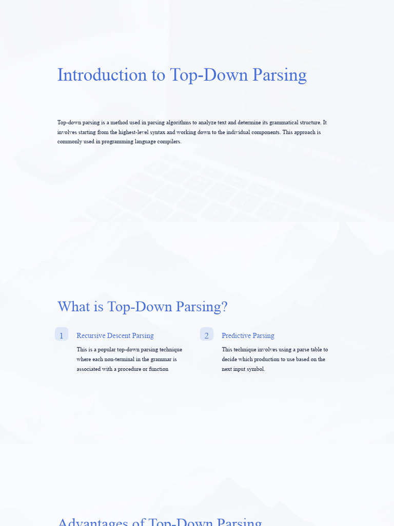 Introduction-to-Top-Down-Parsing (CC VIVEK SINGH) | PDF | Parsing | Linguistics