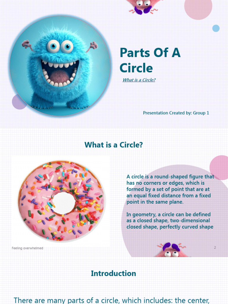 Parts of A Circle Presentation | PDF | Circle | Radius