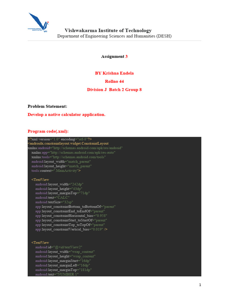 Assignment 3 | PDF | Android (Operating System) | Computing