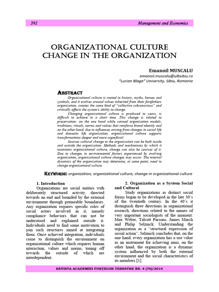 MUSCALU | PDF | Organizational Culture | Motivation