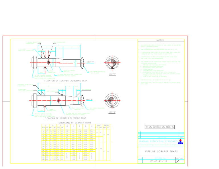 IPS D-PI-111, Pipeline Scraper Traps | PDF | Mechanical Engineering ...
