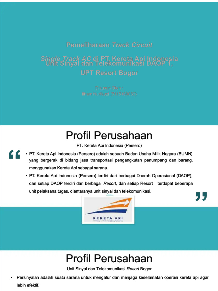 PDF Pemeliharaan Track Circuit Unit Sinyal Dan Telekomunikasi Daop 1 ...