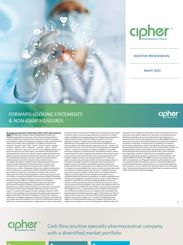 Cipher Presentation Q4 2022 Final Website 03.27.23 Updated With BB Slides | PDF | Pharmaceutical ...