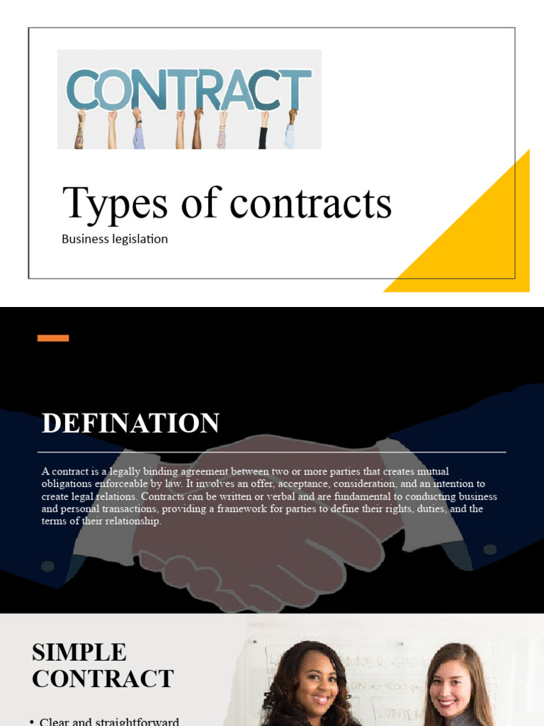 Types of Contracts | PDF