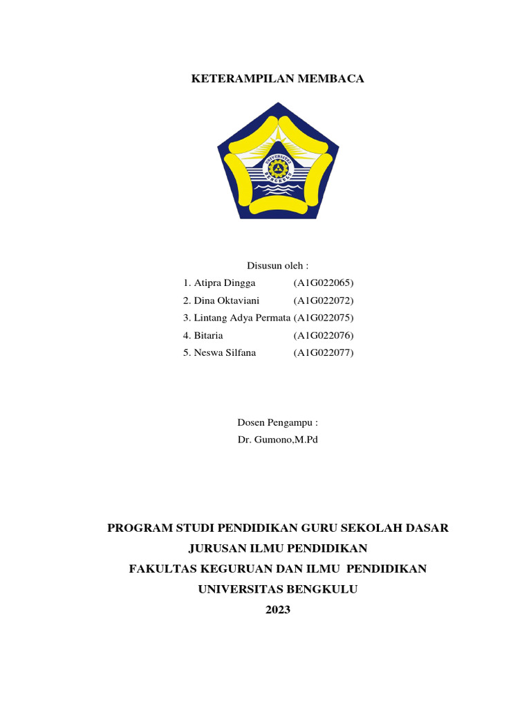 Makalah Keterampilan Membaca Kel. 1 Sem. 3 | PDF