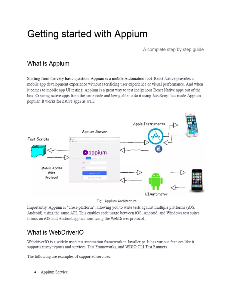 Appium Installation Guide | PDF | Selenium (Software) | Mobile App