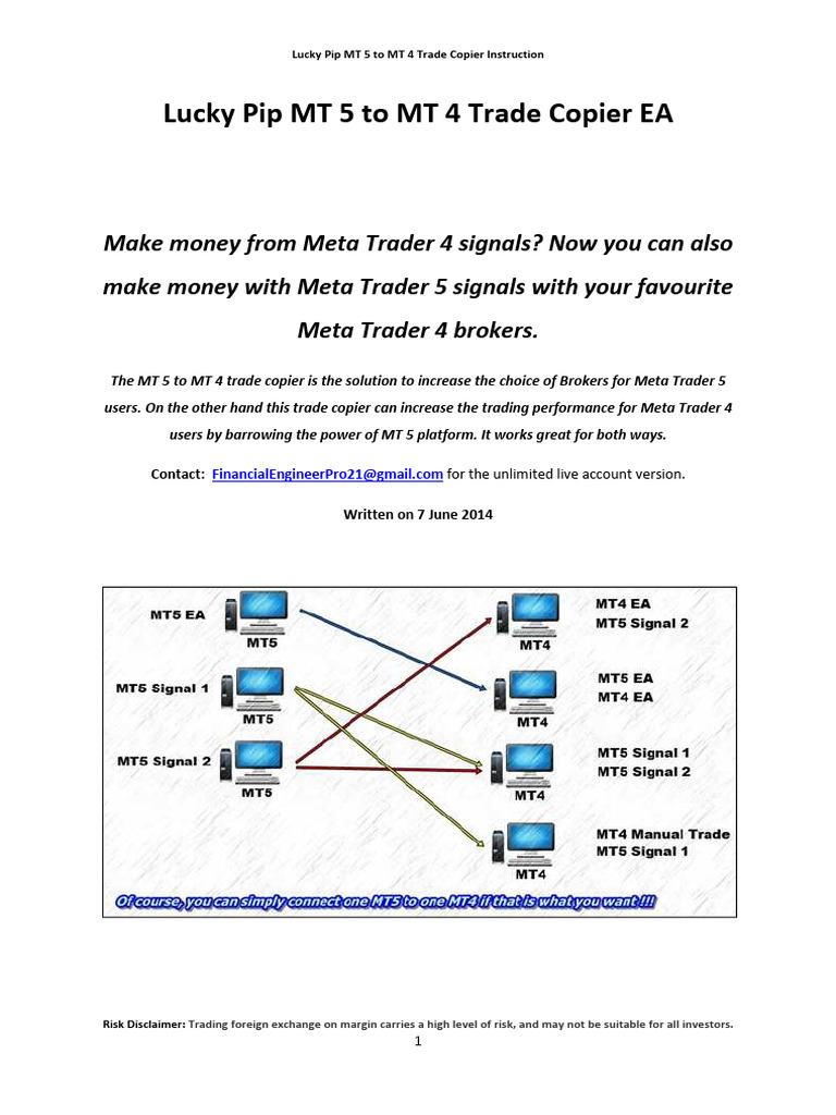 Lucky Pip MT5 To MT4 Trade Copier Full Manual-V2.6 | PDF | Foreign ...