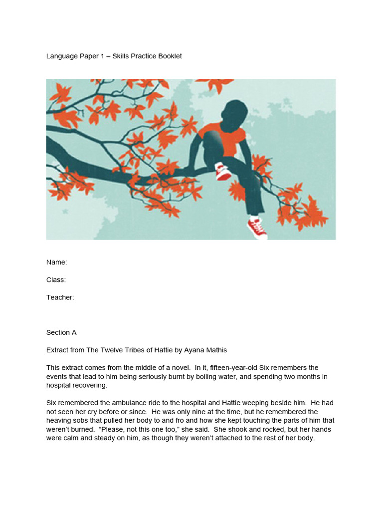 Language Paper 1 – Skills Practice Booklet | PDF | Narration