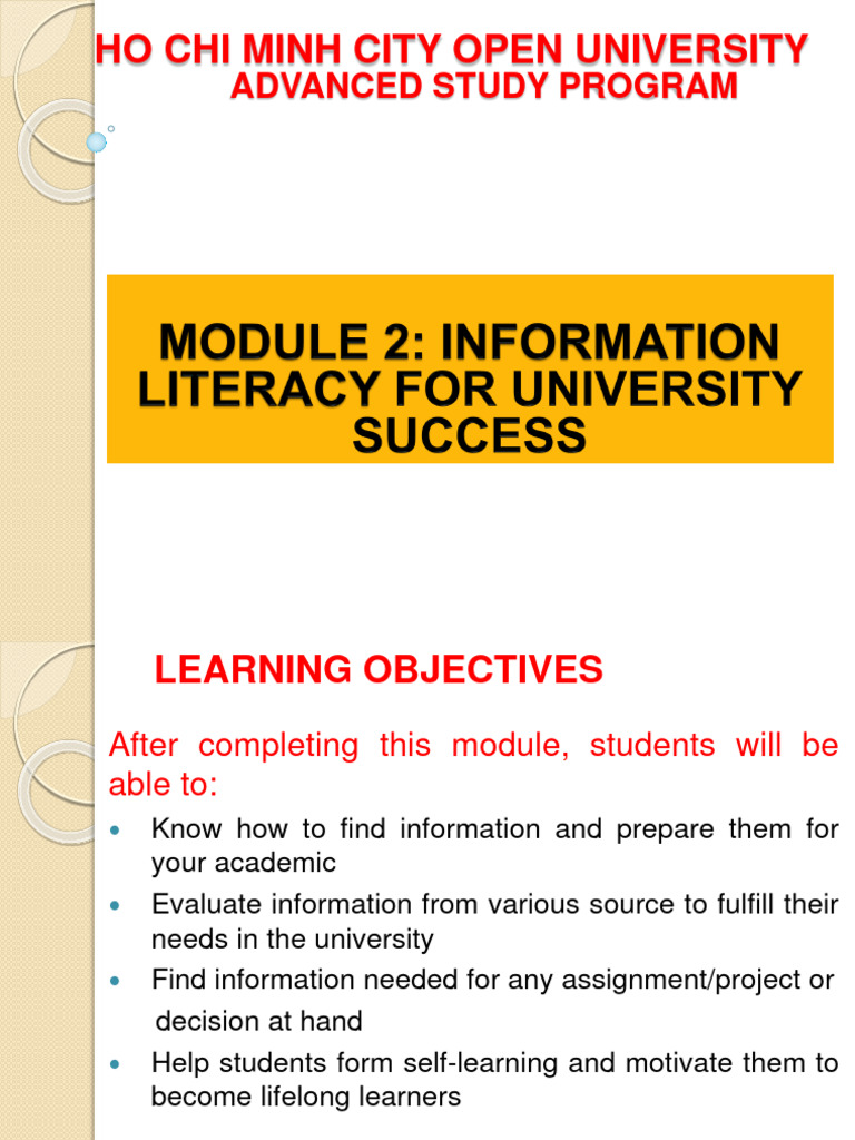 W2 Modele 2 Information Literacy University Success | PDF | Information ...