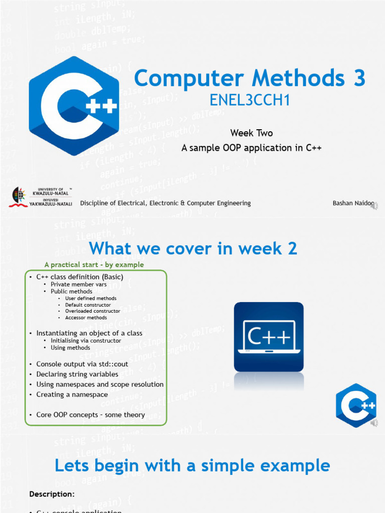 Lecture 2. Basics Part 1 | PDF | Method (Computer Programming) | Programming