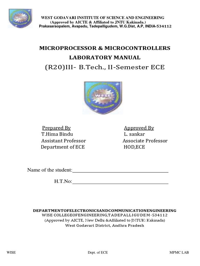MPMC Lab Manual | PDF | Operational Amplifier | Programming