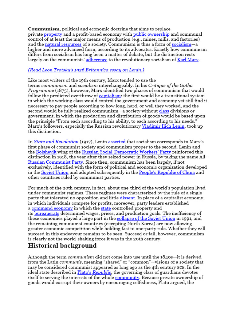 Communism | PDF | Communism | Karl Marx