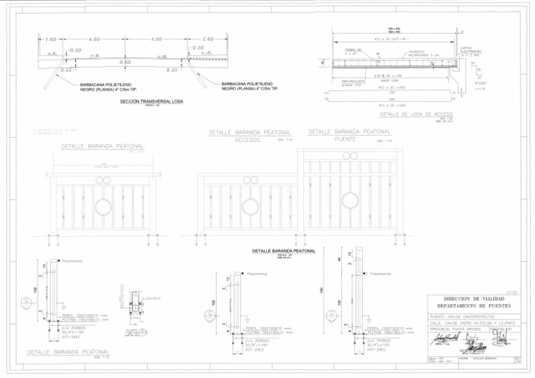 Anexo N.° 8 Plano Puente Chiloe 3 PDF | PDF