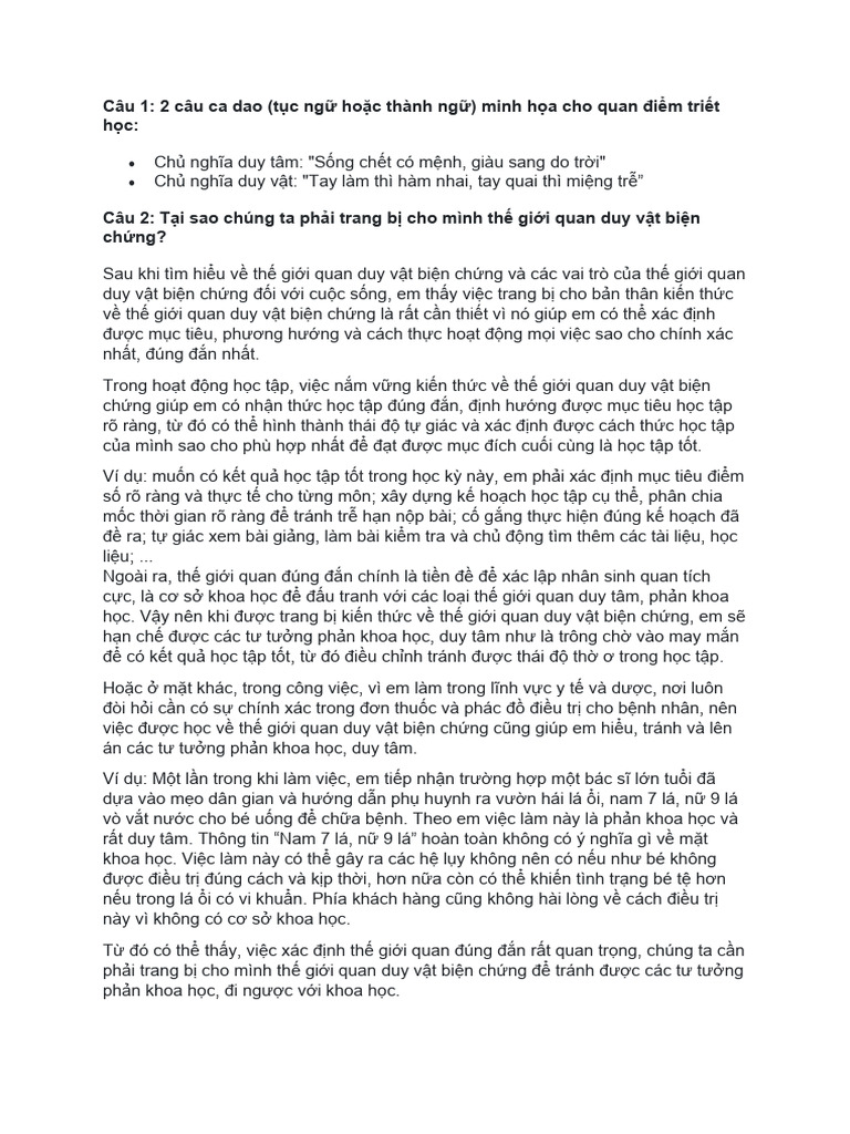 Thảo luận chủ đề 1 | PDF