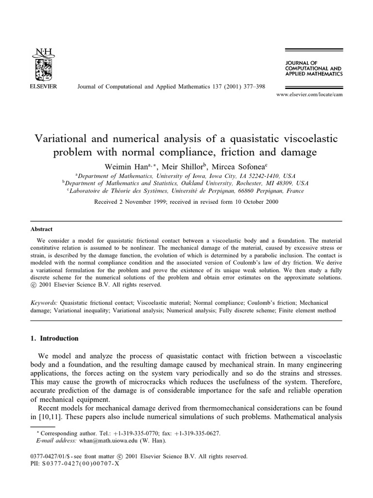 Han 2001 | PDF | Friction | Viscoelasticity