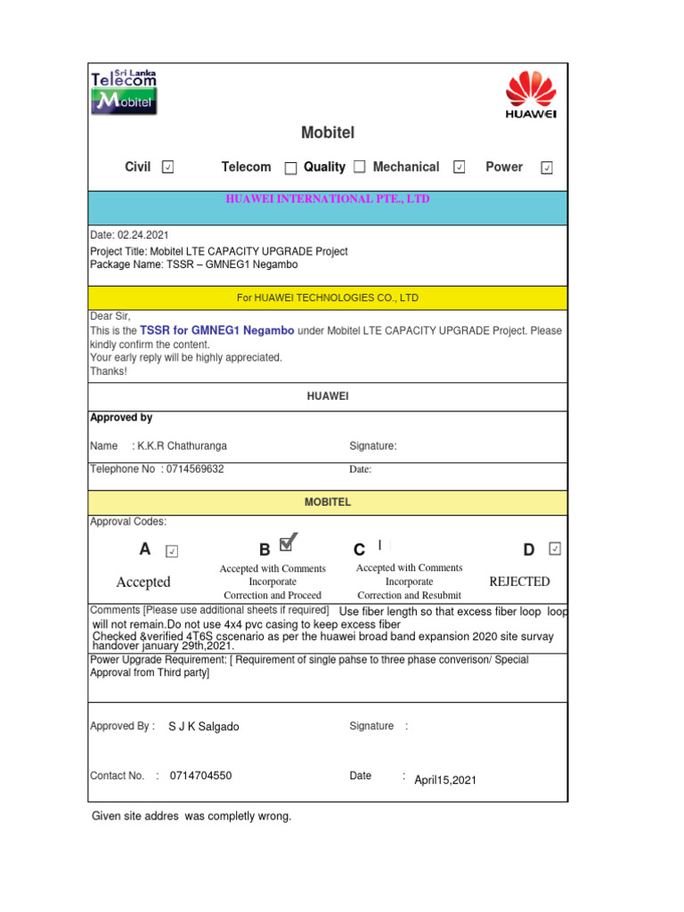 GMNEG1-GMNEG1_NEW_BB EXPAN_LTE_TSSR_TSSR 2019(Negombo) (1) | PDF | Lte (Telecommunication) | 4 G