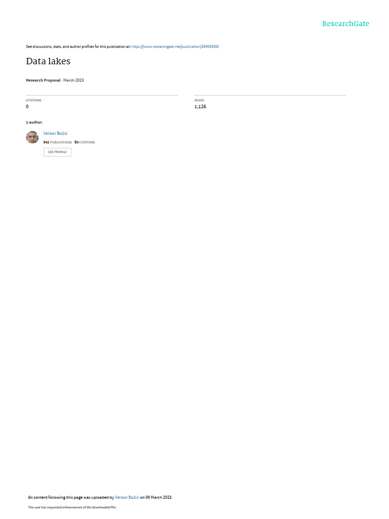 Datalakes | PDF | Cloud Computing | Databases