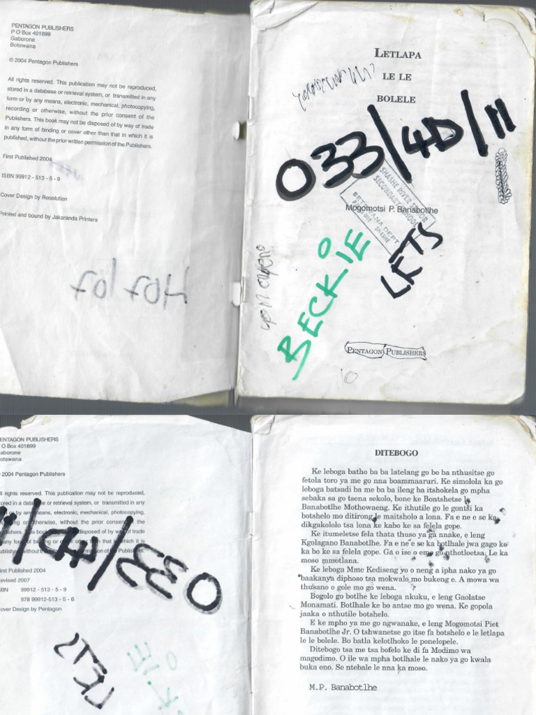 Letlapa Le Le Bolele Book | PDF