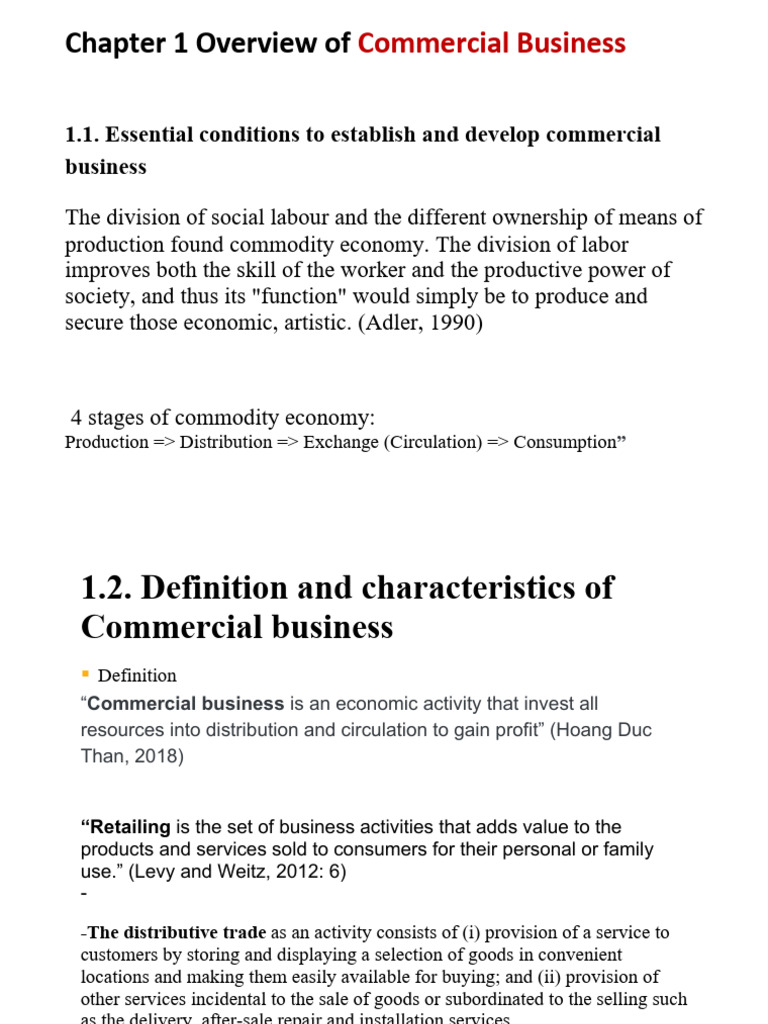 Overview of Commercial Business Concepts | PDF | Goods | Market Share