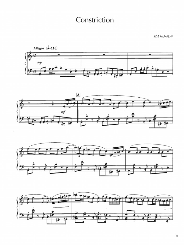 久石让 Constriction 编号58 | PDF