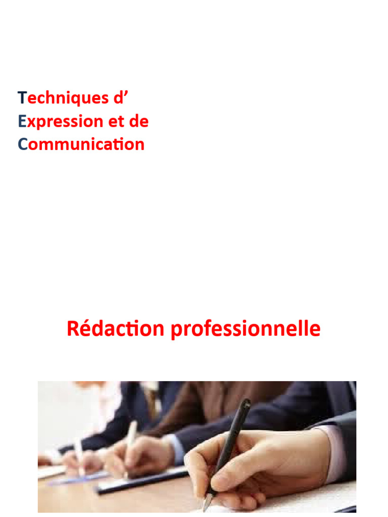 Techniques D'expression Et de Communication Presentation | PDF | la communication ...