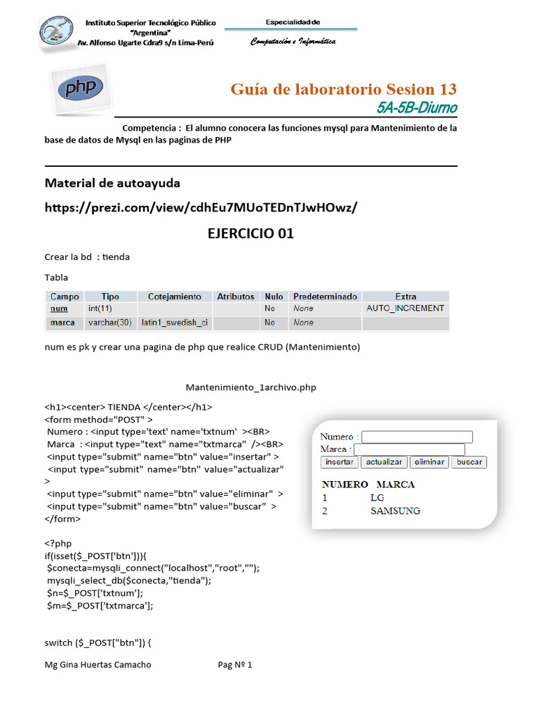 GUIA 13 - Viernes | PDF | Mi sql | Software multiplataforma