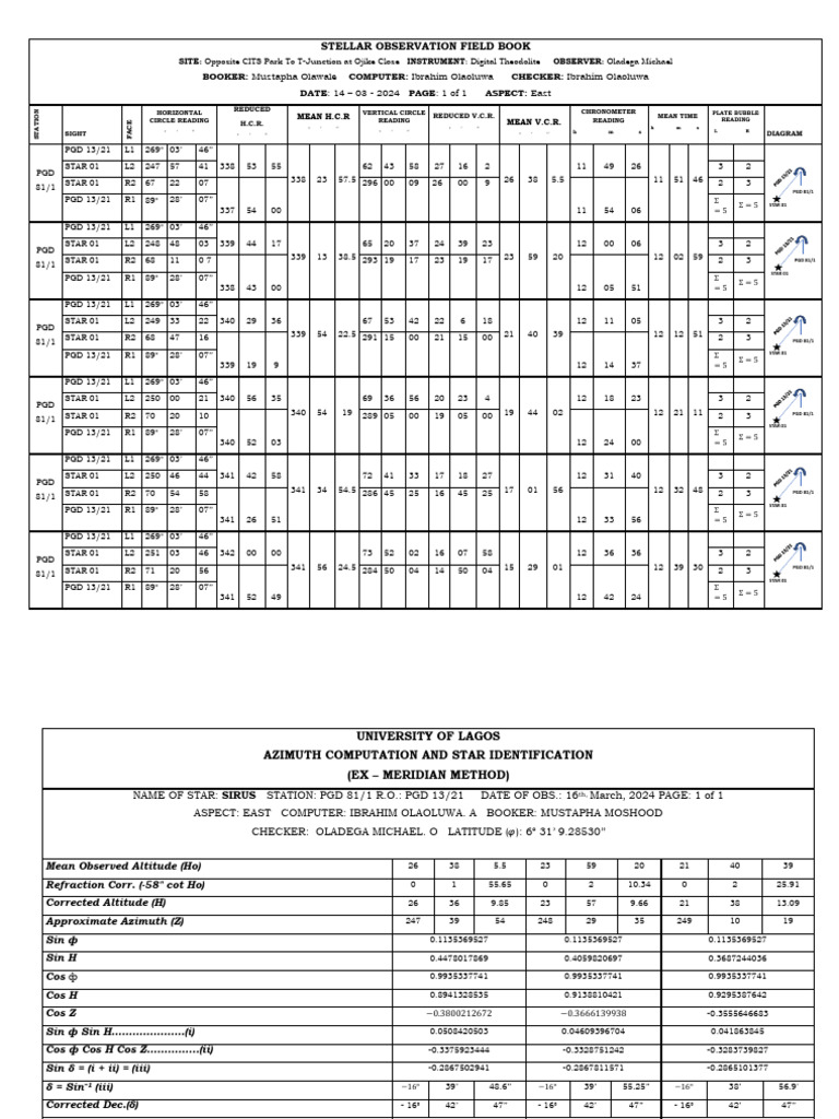 Group 4 Computation Sheet | PDF | Geographical Technology | Trigonometry
