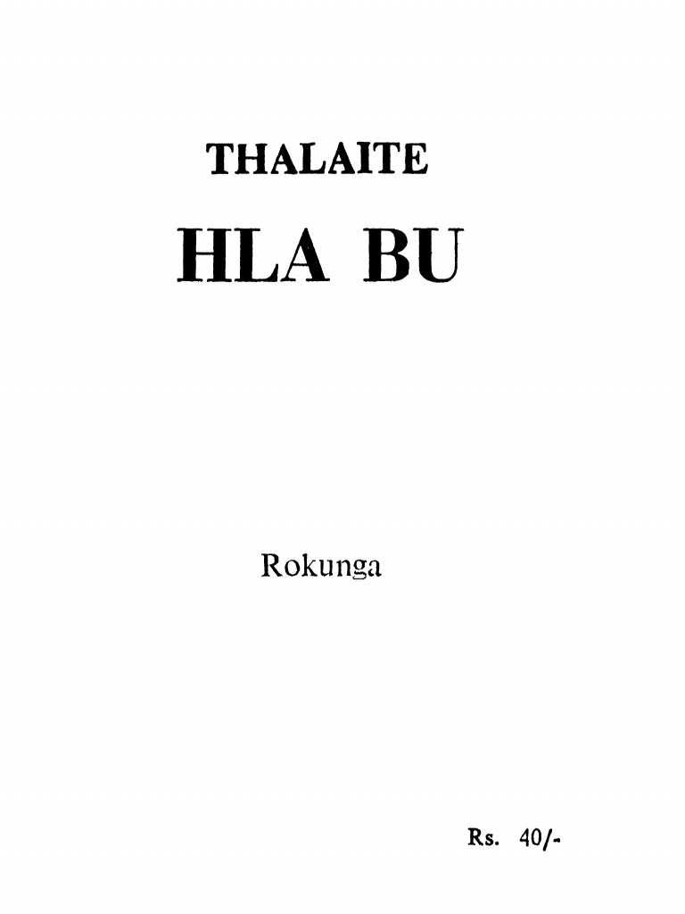 Thalaite Hlabu by Rokunga | PDF