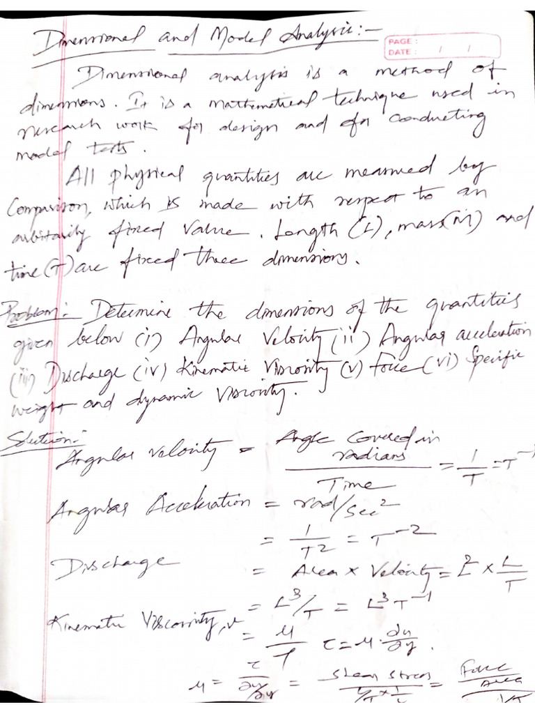 Dimensional Analysis | PDF
