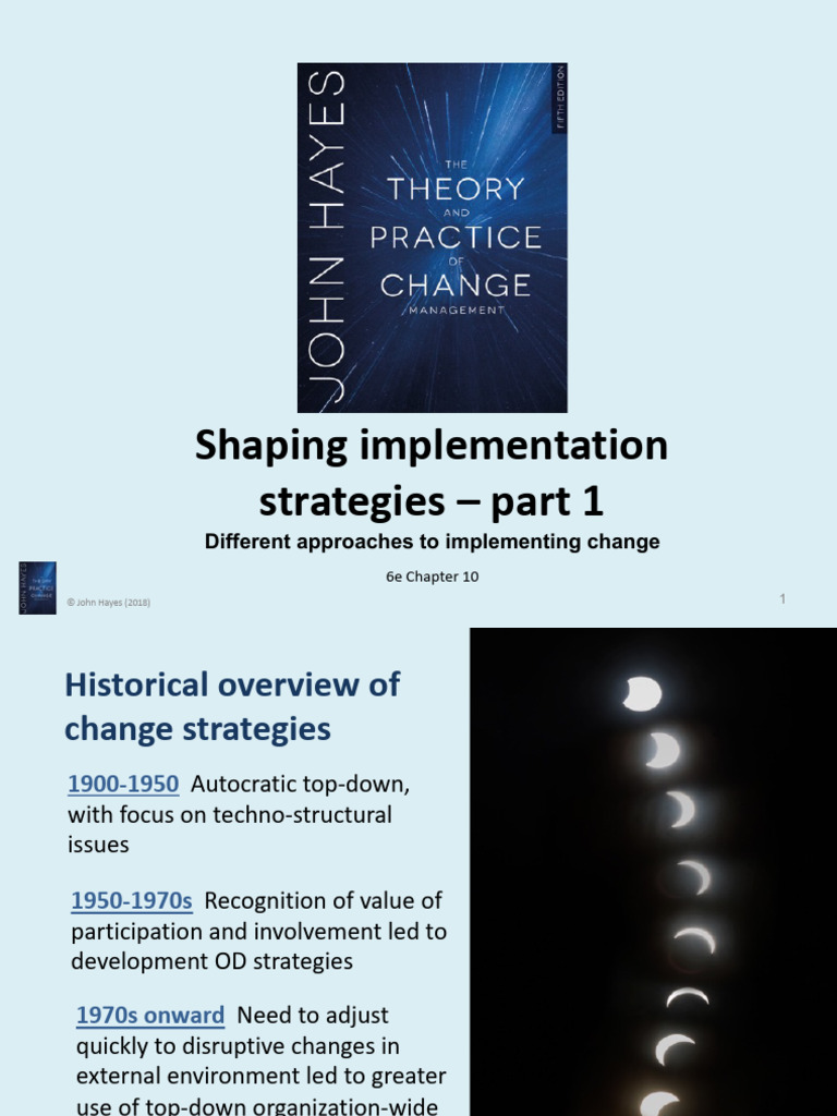 8-10a Shaping Implementation Strategies | PDF | Organization Development | Business