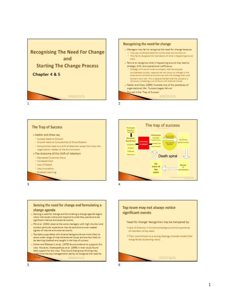 3part 2-Chapter 4 & 5-Recognizing The Need For Change (Week 3) - Compatibility Mode | PDF ...