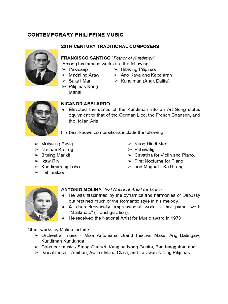 CONTEMPORARY PHILIPPINE MUSIC | PDF | String Instruments | Classical Music