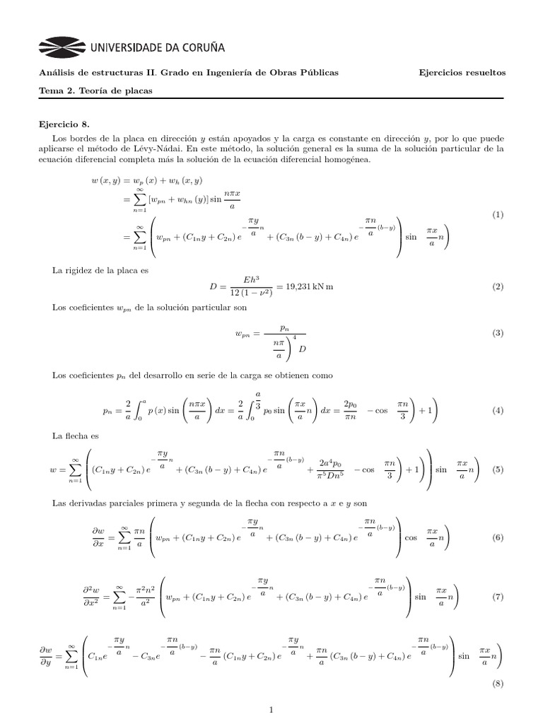 EJER 8 Resuelto | PDF | Ecuaciones | Ecuaciones diferenciales