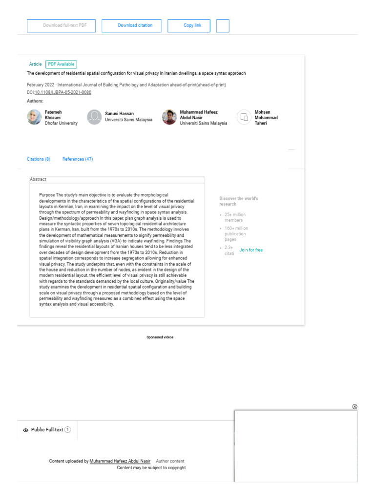 (PDF) The Development of Residential Spatial Configuration For Visual ...