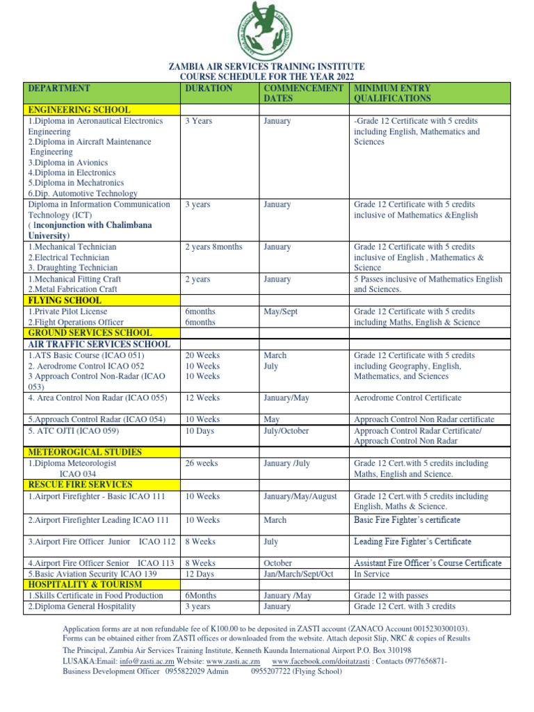 Course Schedule | PDF | Air Traffic Control | Aeronautics