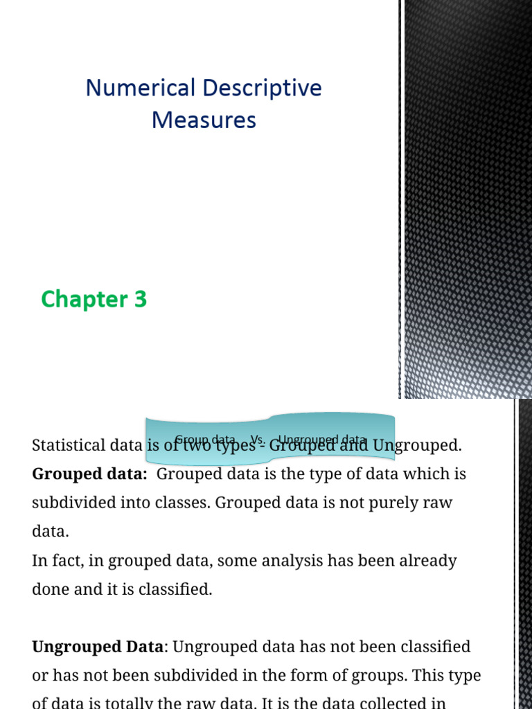 Grouped Data Pdf Standard Deviation Variance